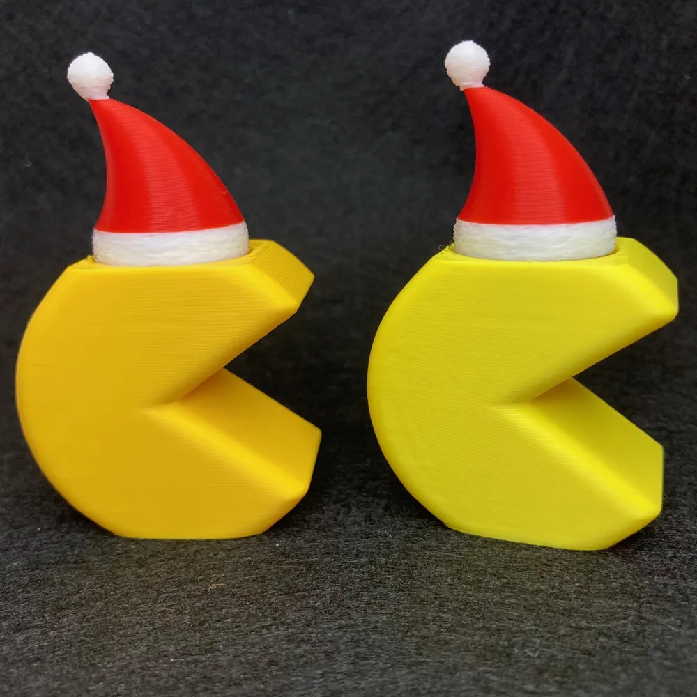 Pacman Santa Clicker Fidget (Quick ~45 min) - Free 3D Print Model ...