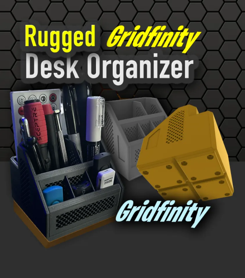 Rugged Desktop Organizer Gridfinity 2x2 by K2_Kevin MakerWorld: Download Free 3D Models