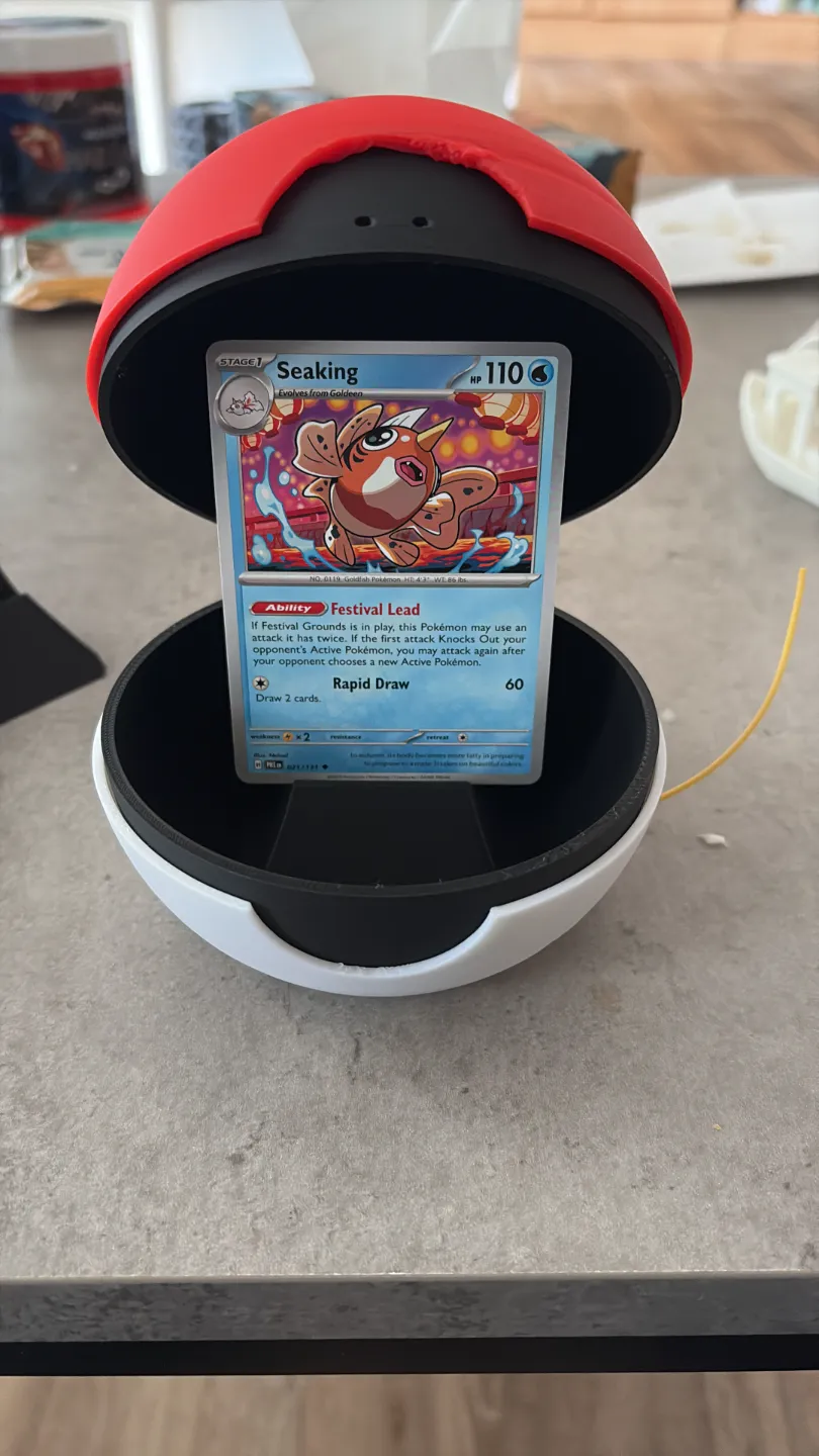 Pokeball Card display stand Remixed by Sidlak MakerWorld: Download Free ...