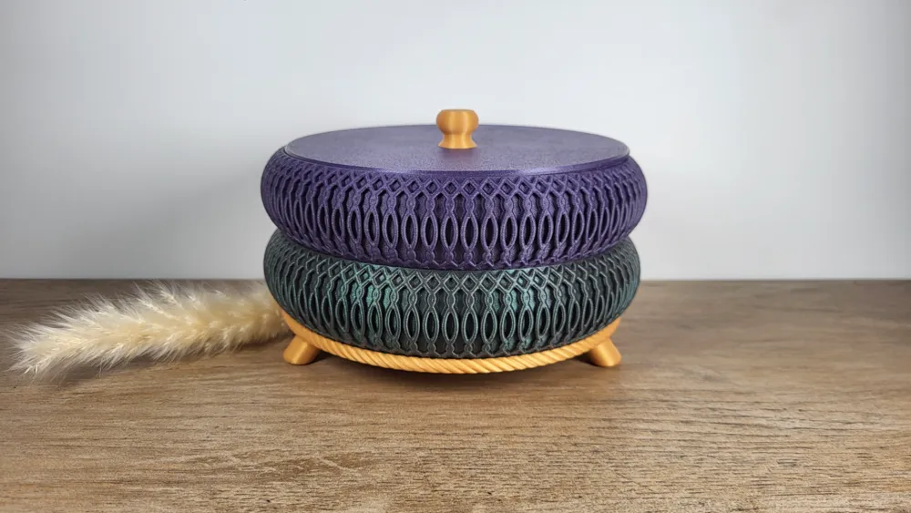 Stackable Bowl Tray - Curvy Waves 03 + Inlays by Art Design. 3D ...