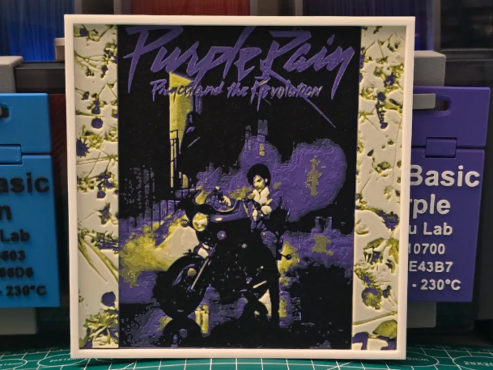 Prince "Purple Rain" Album - Hueforge Art by Lumpy3D - MakerWorld