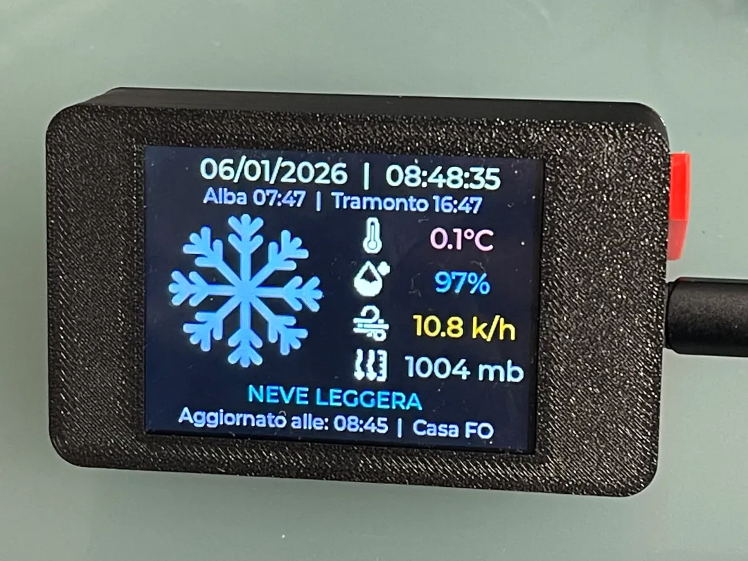 WEATHER STATION WIFI ESP32 LVGL 2432S028 TFT 2.8" - Free 3D Print Model ...