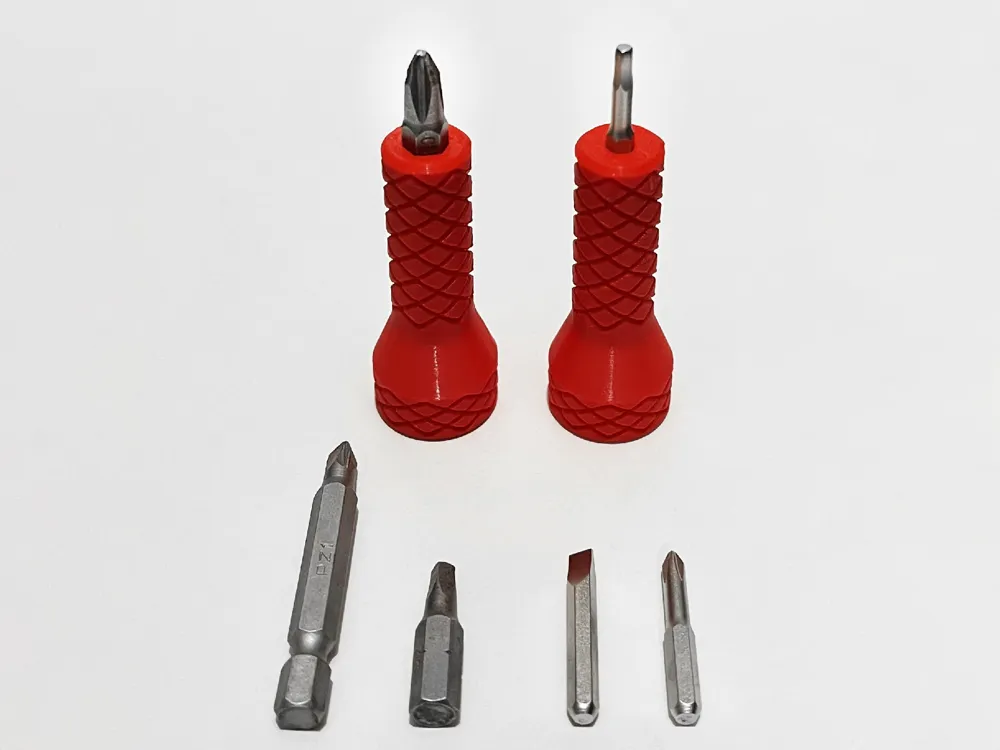 Screwdriver Bit Grip - 1/4" / 6.35mm / 4mm Shanks by br1acc - MakerWorld
