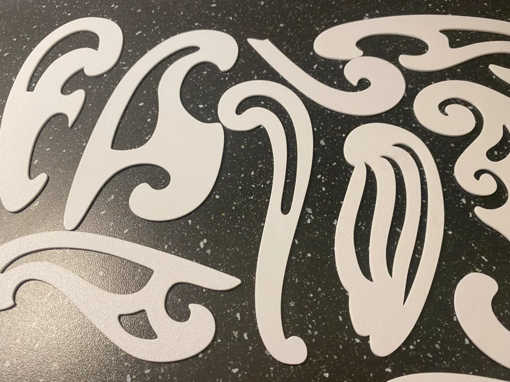 Set of french curves stencils (5) by Lobotomy - MakerWorld