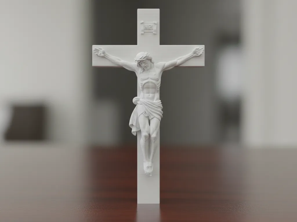 Jesus Christ on Cross - Sculpture - Free 3D Print Model - MakerWorld