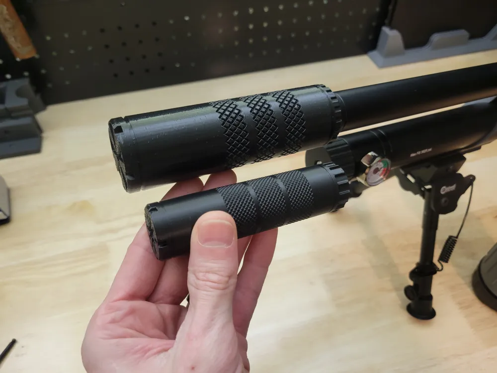 .22 Cal (XL) Air Rifle 1/2-20 Modifier/Silencer - Free 3D Print Model ...