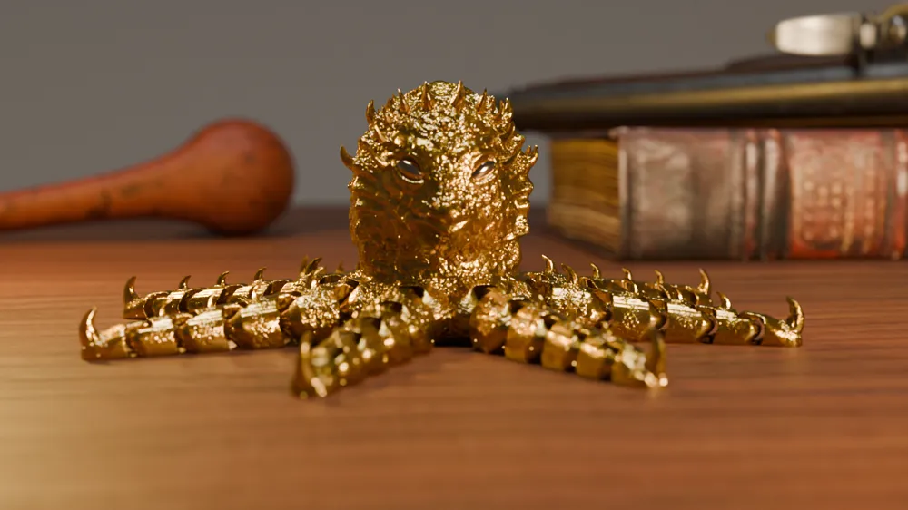 Galatea the Golden Octopus Of Dread by theStonefox MakerWorld: Download ...