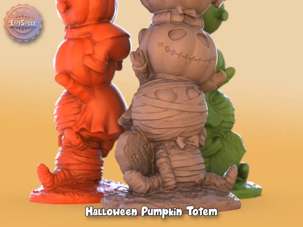 Happy Halloween pumpkin Totem by EzzySziggy MakerWorld: Download Free ...