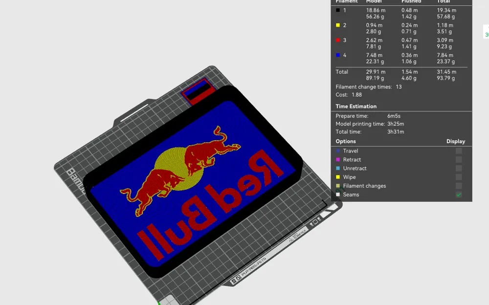 Red Bull Logo Lightbox LED Lamp by braga3dprint MakerWorld: Download ...
