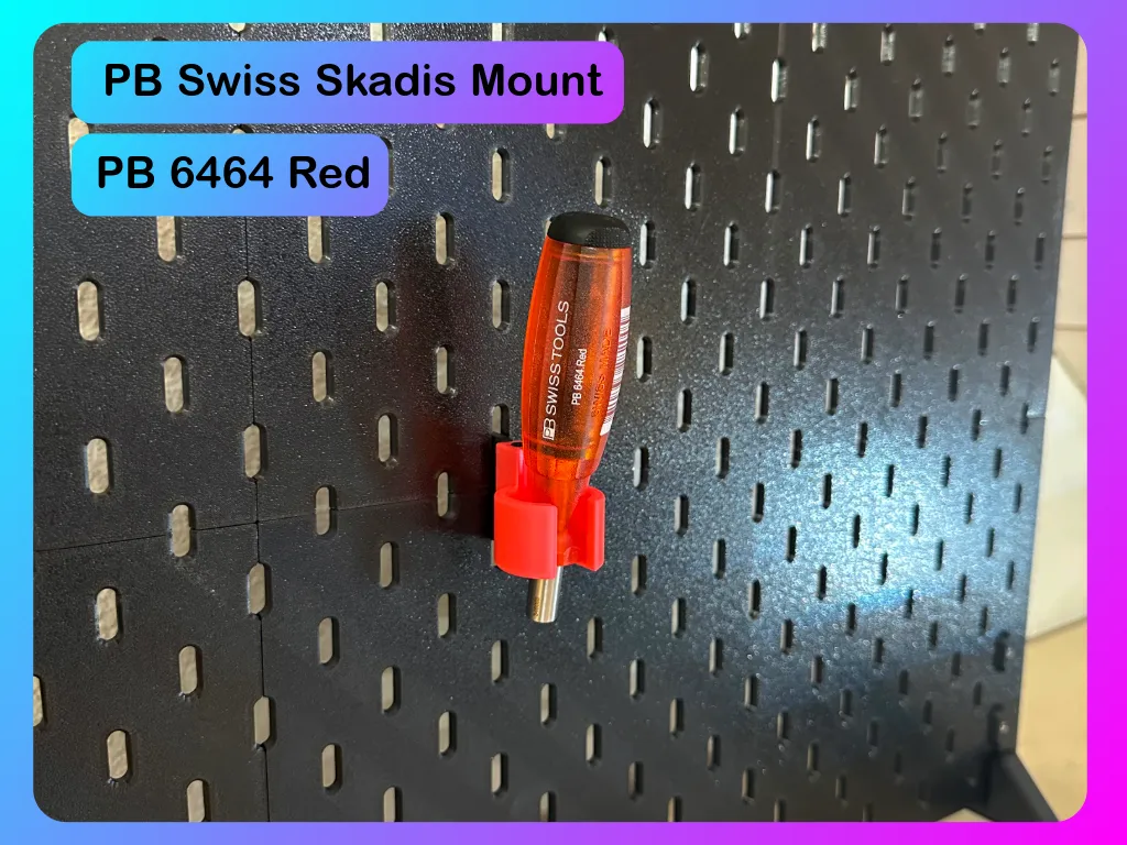 PB Swiss 6464 Red Skadis Mount Universal Hook - Free 3D Print Model ...