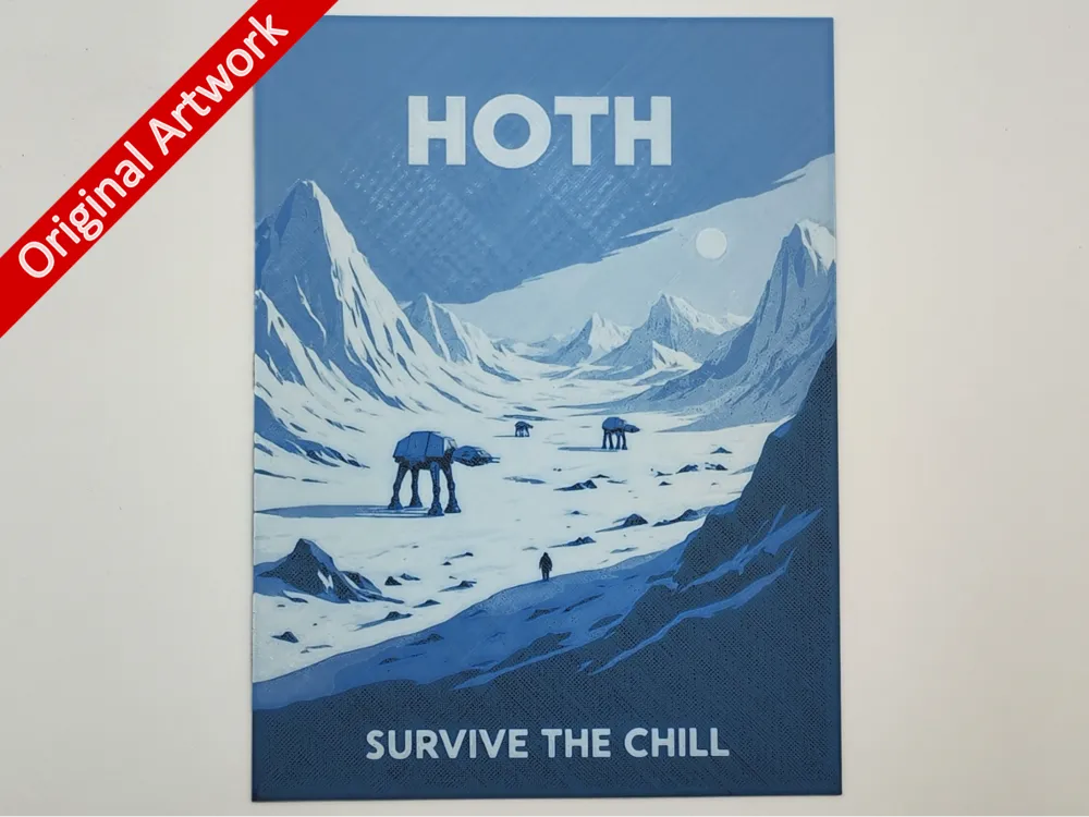 Hoth travel poster Star Wars - hueforge by Altf4-Formation MakerWorld ...