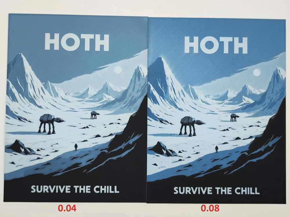 Hoth travel poster - hueforge - Free 3D Print Model - MakerWorld
