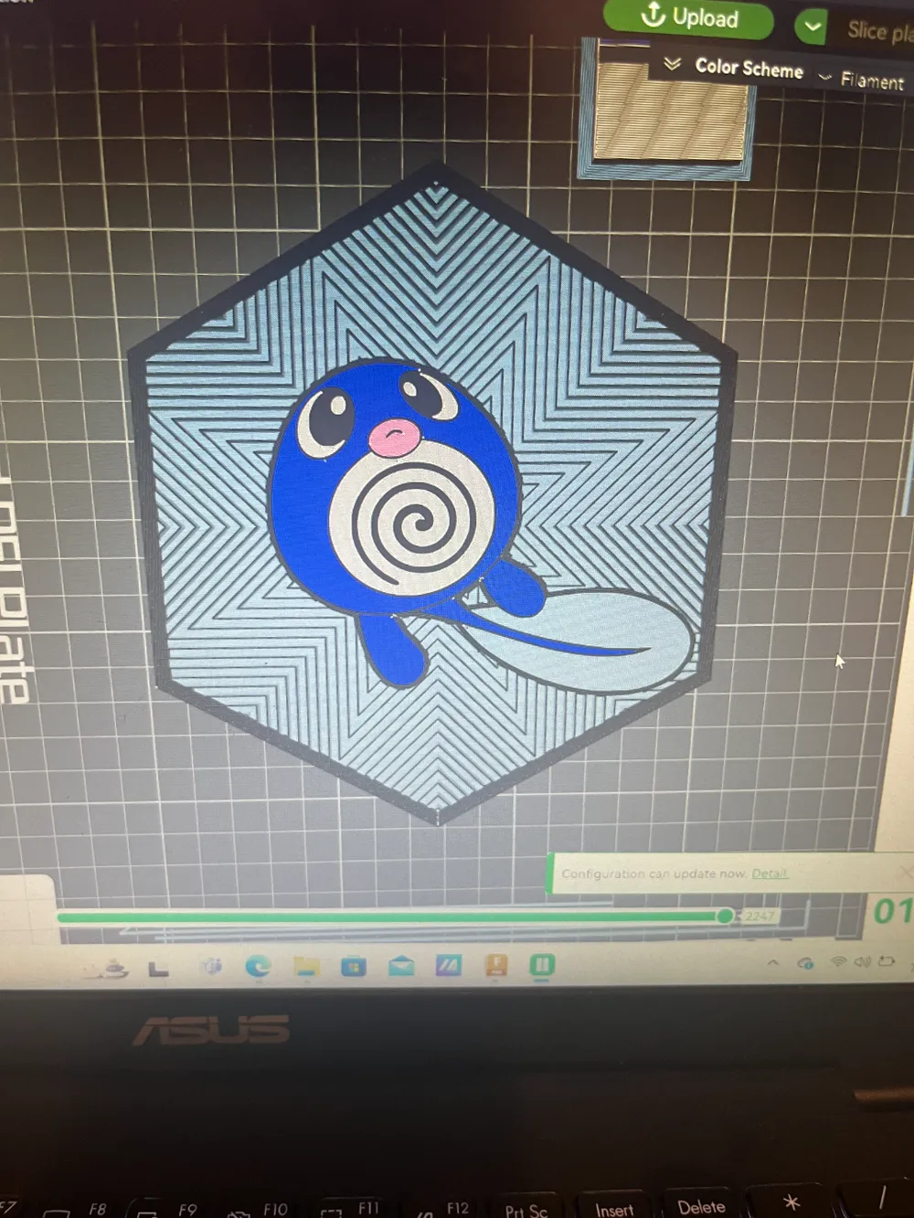 60 Poliwag Hex Art by Laced Up Prints MakerWorld: Download Free 3D Models