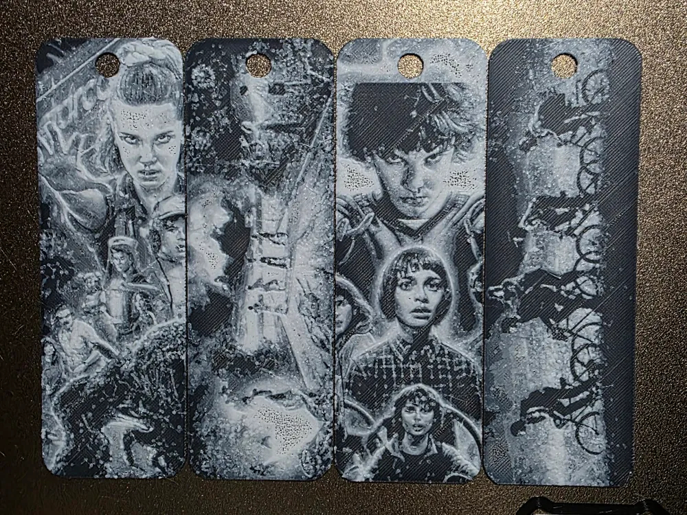 Stranger Things Fan Art Bookmarks Set of 4 NO AMS - Free 3D Print Model ...