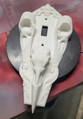 Raven skull Light switch plate Remixed by tookitnran MakerWorld ...