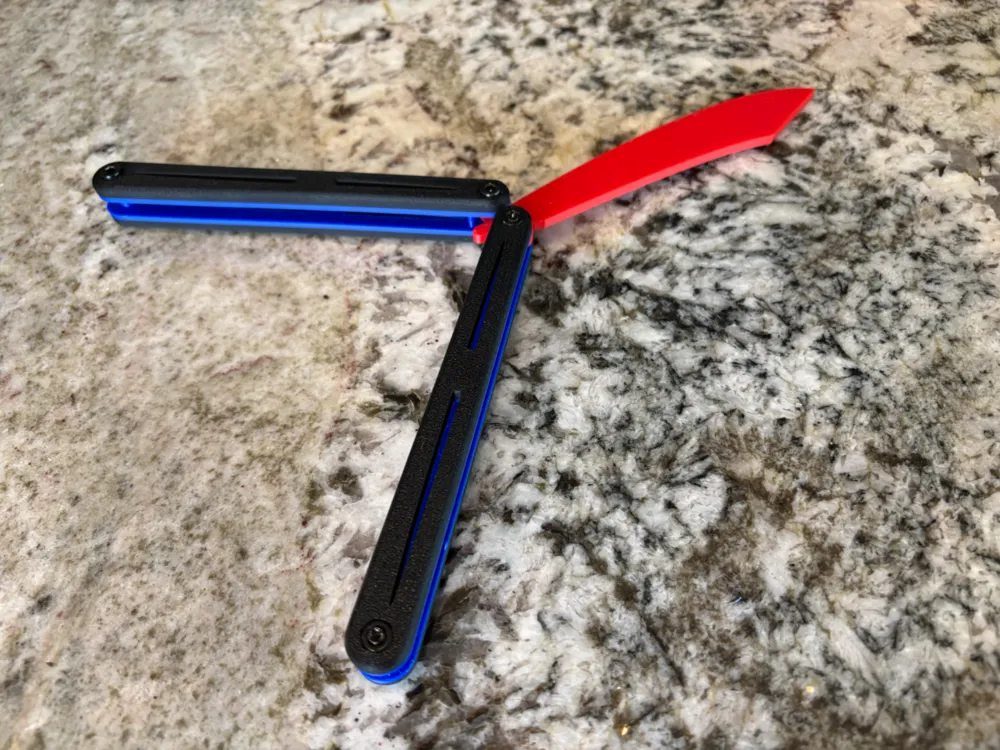 Fidget Balisong Butterfly Knife by Lizzergurb - MakerWorld