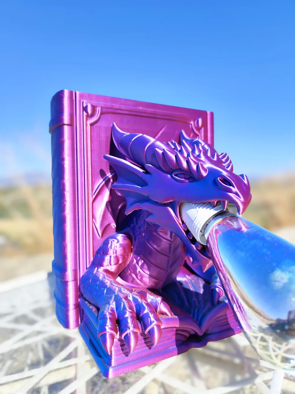 Dragon Book Lamp & Bookend Statue - Free 3D Print Model - MakerWorld