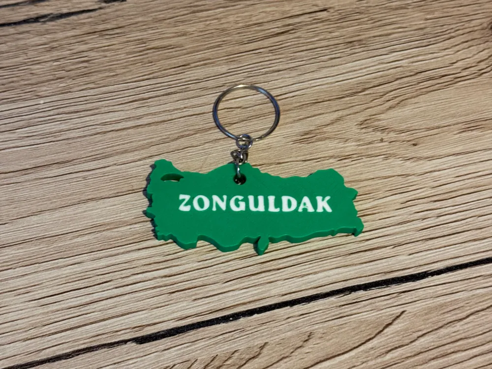 Turkey Map Keychain – Zonguldak Inscribed - Free 3D Print Model ...