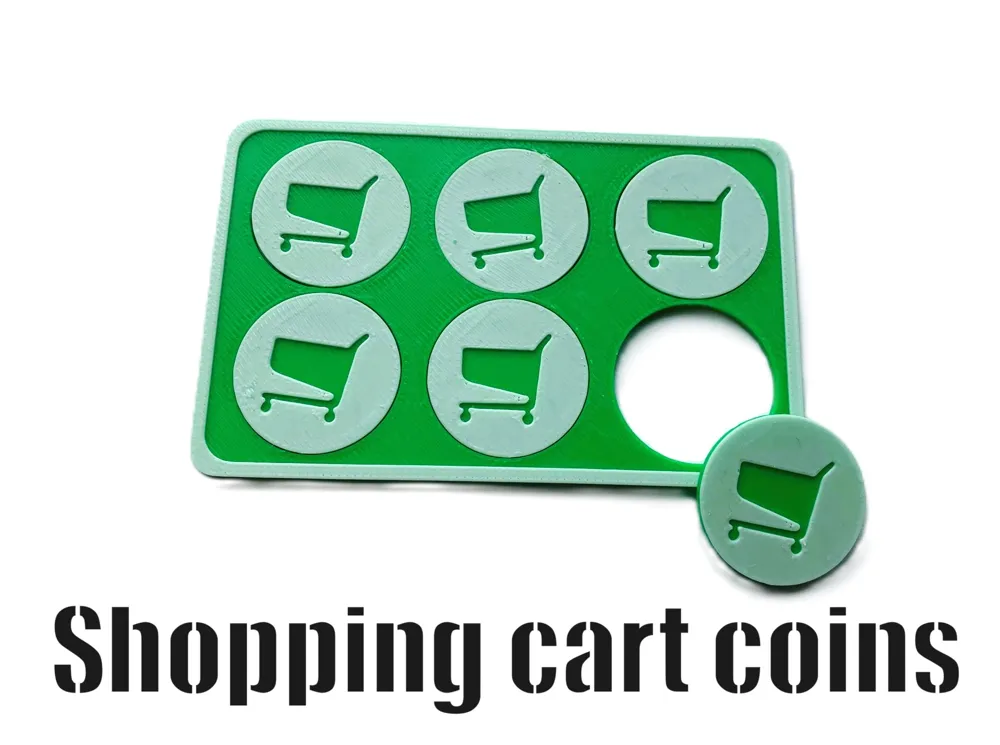 Shopping cart coins kit card by Mo2408 - MakerWorld