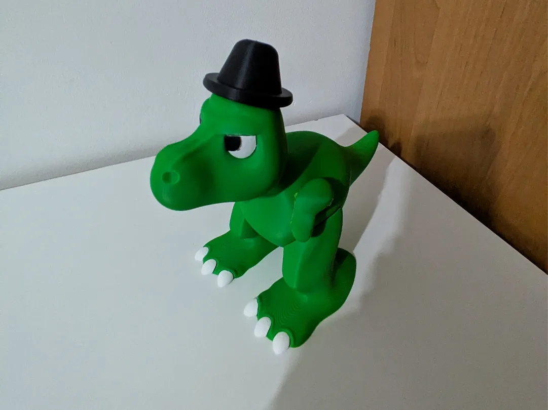 Dapper T-Rex with Bowler Hat - Free 3D Print Model - MakerWorld