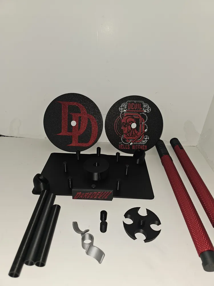 DareDevil Helmet & Club Stand w/ changeable Faces - Free 3D Print Model ...