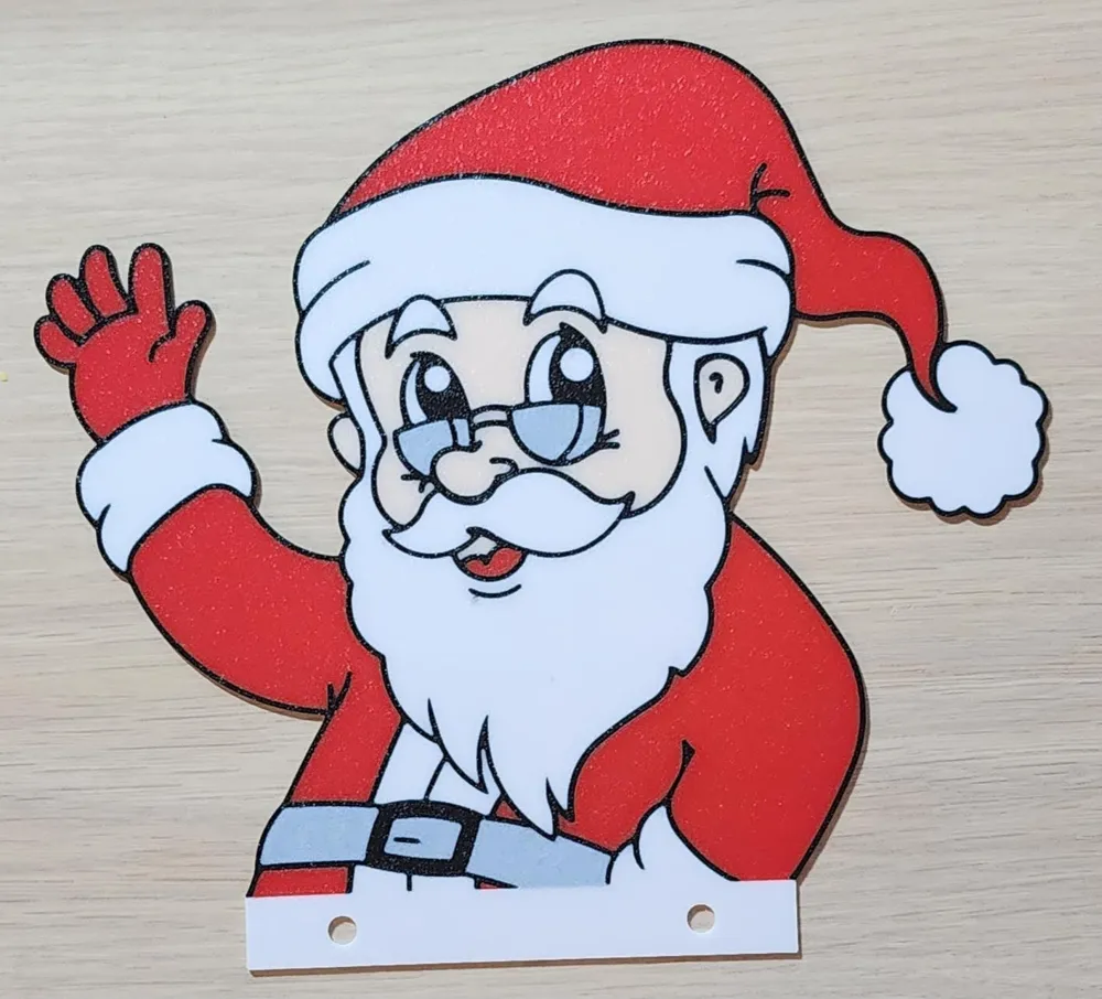 Christmas Wall Corner - Santa and Rudolph by briankstan - MakerWorld