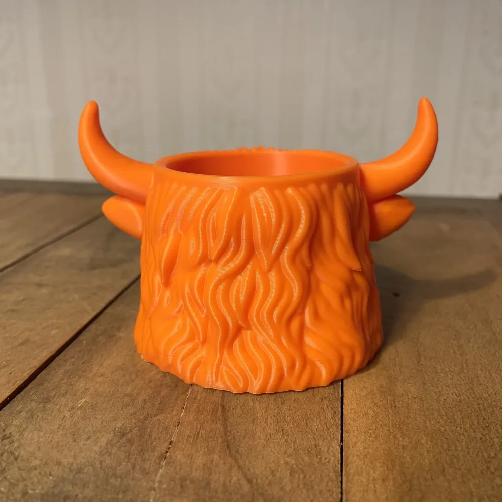Highland Cattle - Mini Planter - Free 3D Print Model - MakerWorld