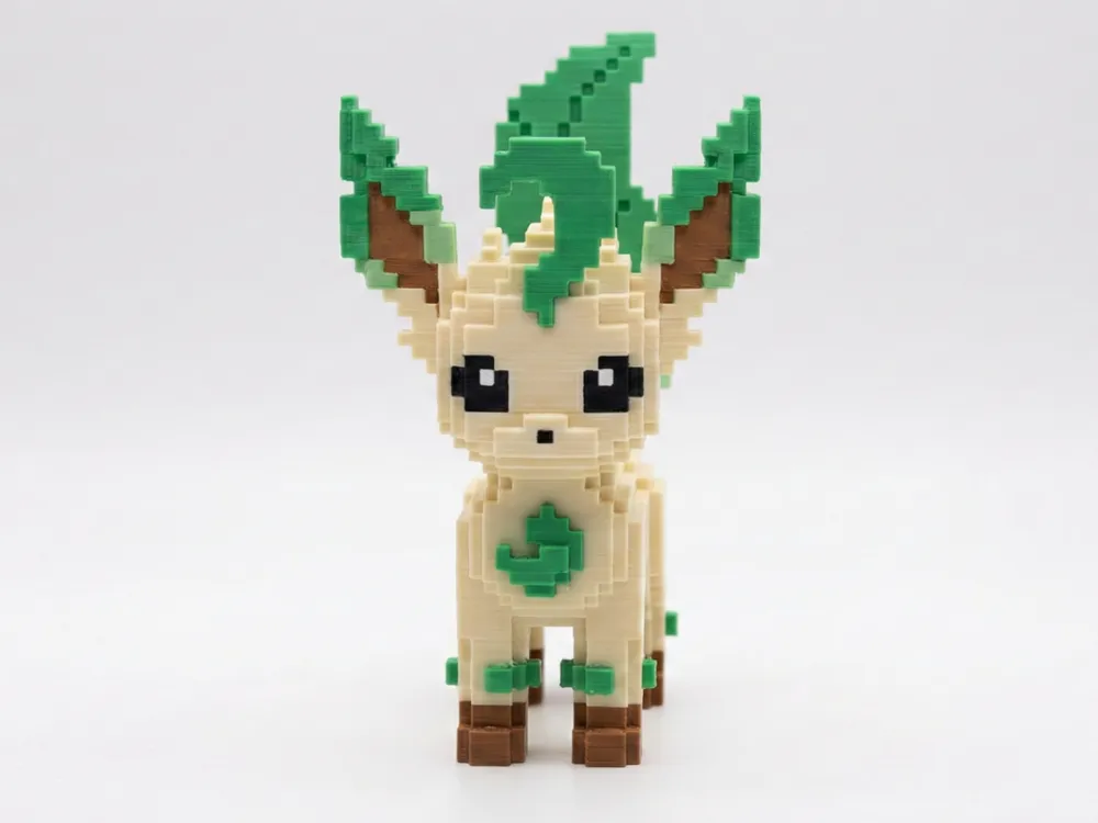 Leafeon Voxel / Pixel Art bit - Pokémon Collection - Free 3D Print ...