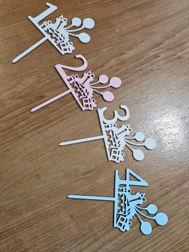 Toppers Modernos para Tartas de Cumpleaños — Años 1–10 - Modelo de ...