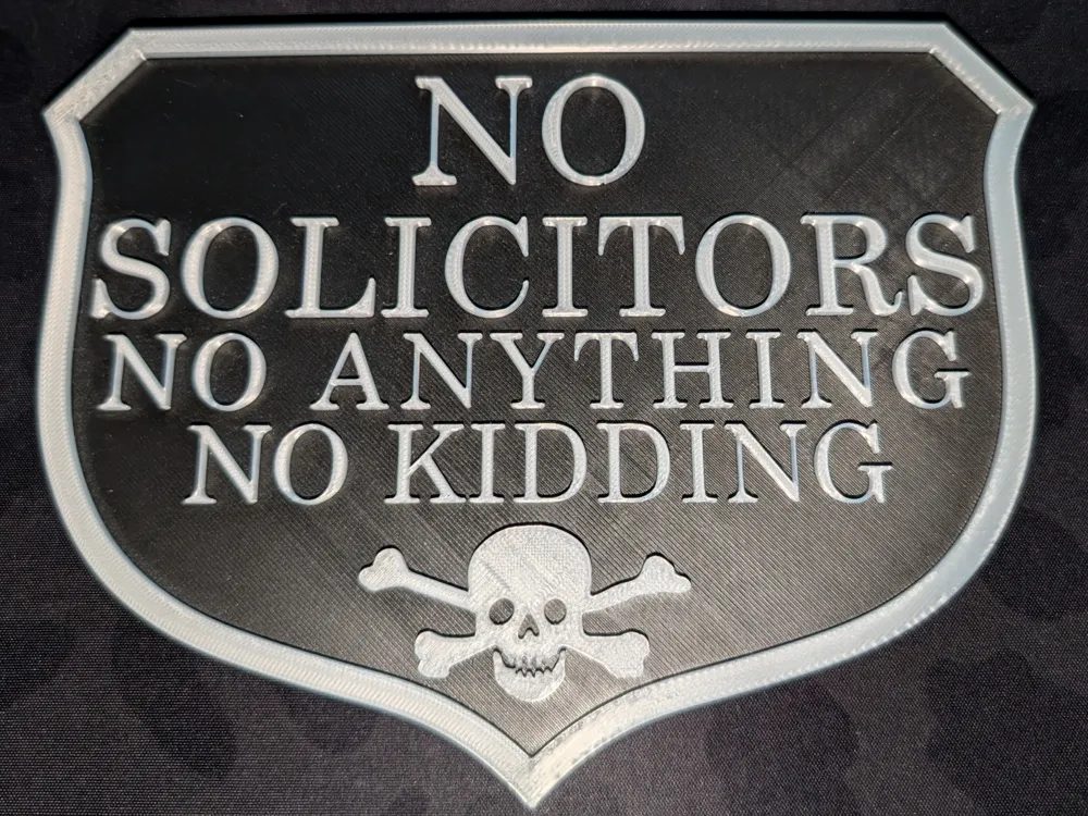 No solicitors signs. by Fletcher Design MakerWorld: Download Free 3D Models
