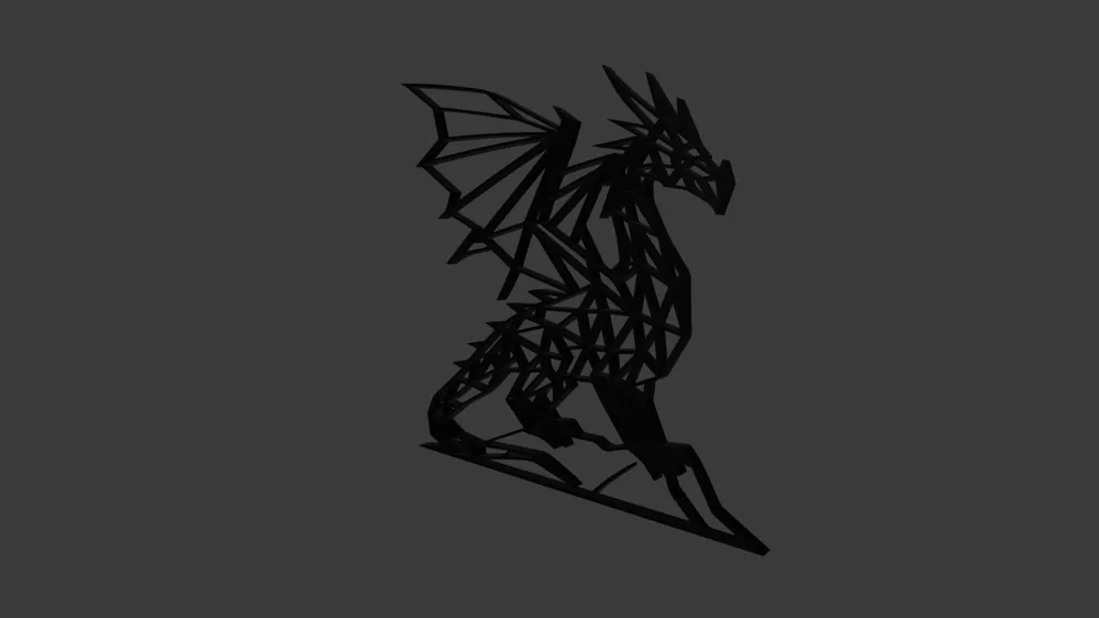 Geometry Dragon Wall Art - Free 3D Print Model - MakerWorld