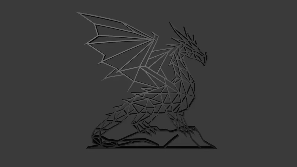 Geometry Dragon Wall Art by Marinus MakerWorld: Download Free 3D Models