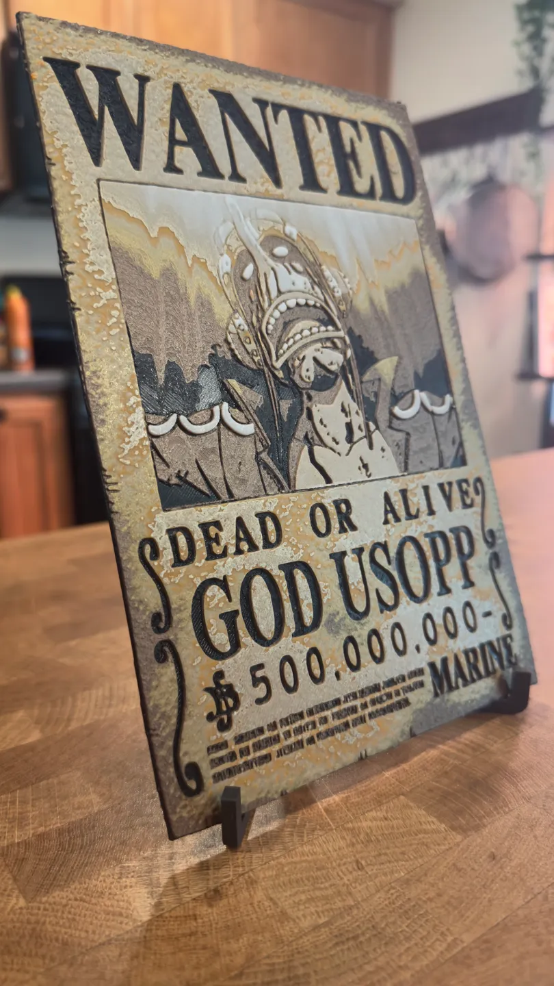 One Piece - God Usopp Wanted Poster by Pretty Okay Prints - MakerWorld