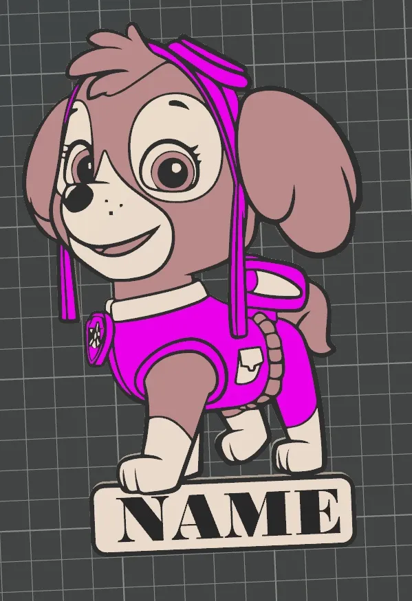 Skye Paw Patrol - Paw Patrol - your name by davinchi20 - MakerWorld