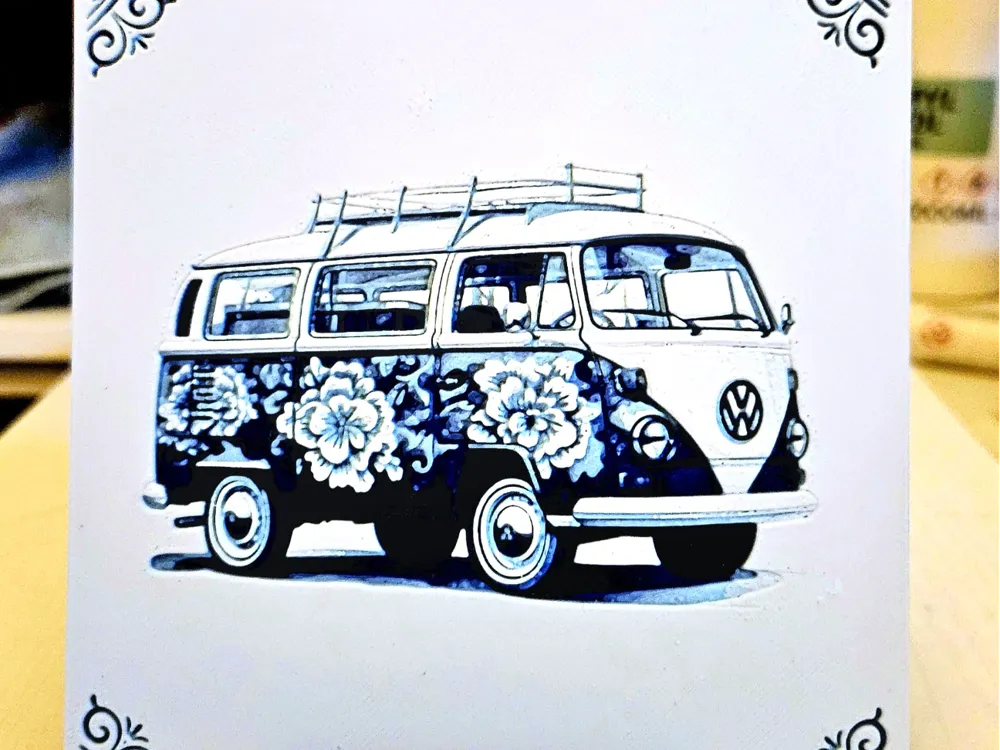 VW van tile by Mano's 3d_Art MakerWorld: Download Free 3D Models