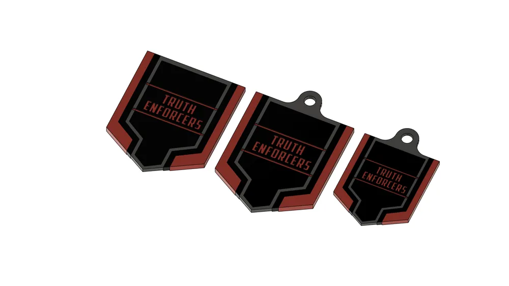 Truth Enforcers Keychain/Badge - Free 3D Print Model - MakerWorld