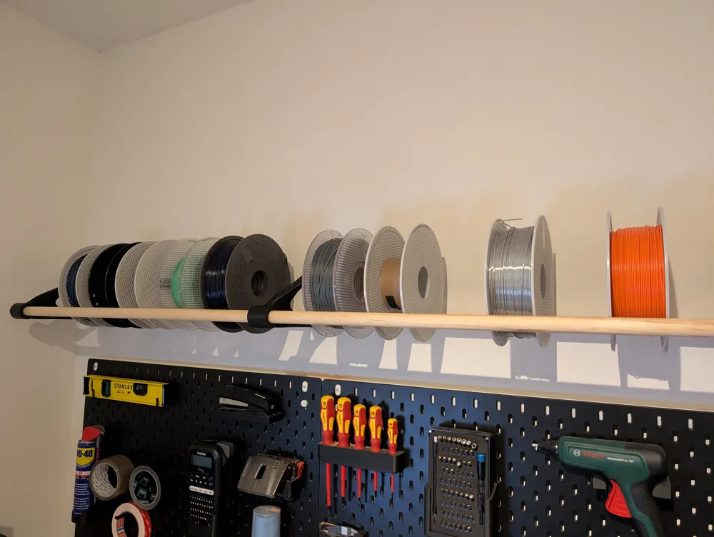 Filament Shelf- Wall Mounted Filament Storage by RemcoGoy MakerWorld ...