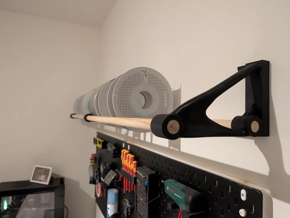 Filament Shelf- Wall Mounted Filament Storage by RemcoGoy MakerWorld ...