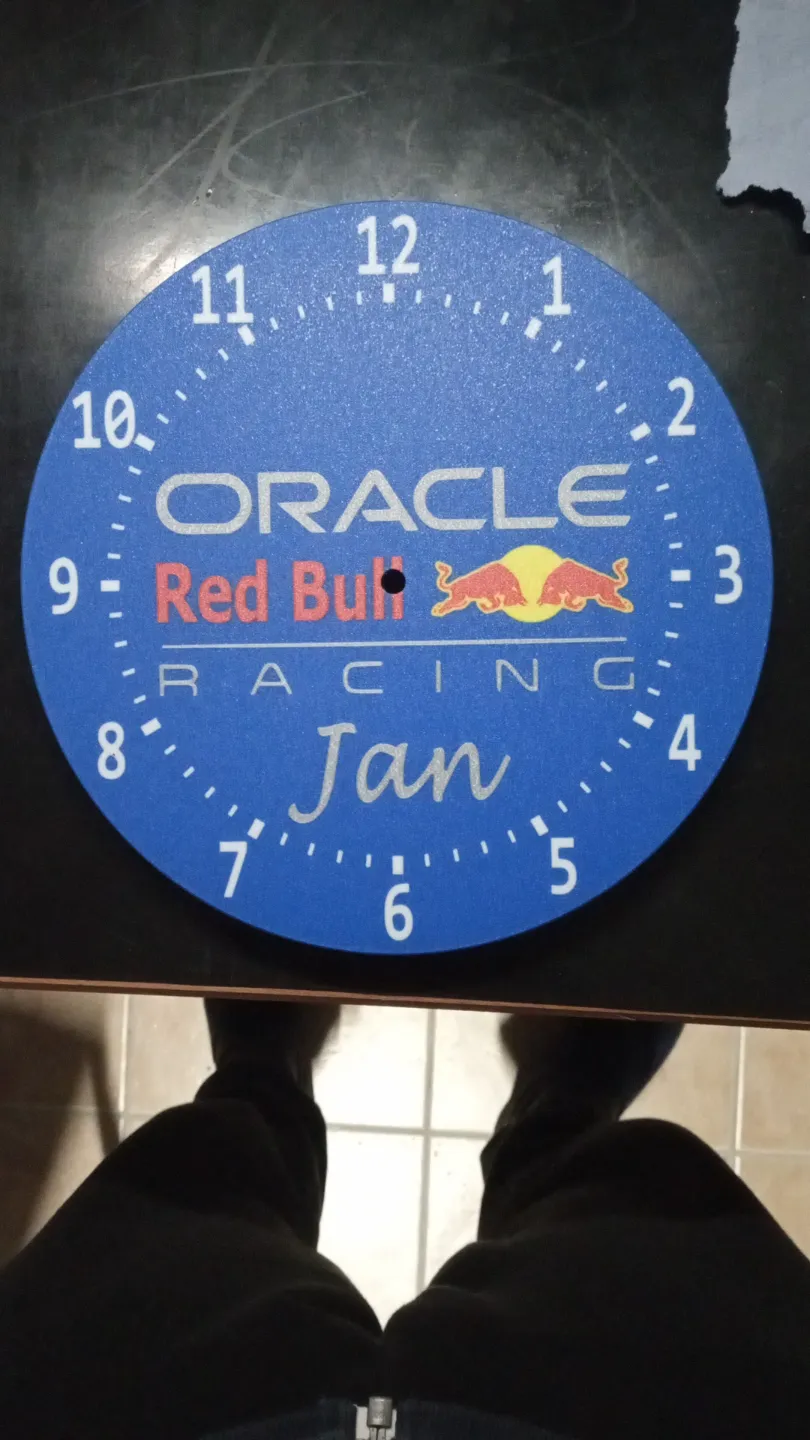 Red Bull Oracle Racing wall clock - Free 3D Print Model - MakerWorld