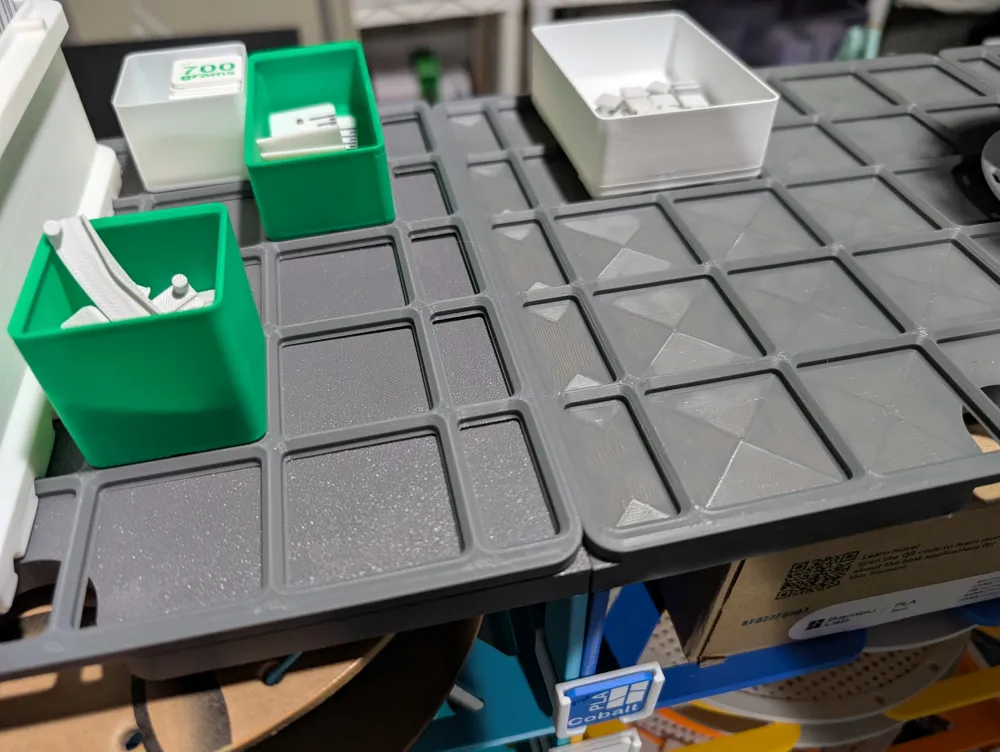 Gridfinity top for filament storage shelf by Andy MakerWorld: Download ...