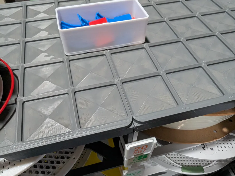 Gridfinity top for filament storage shelf by Andy MakerWorld: Download Free 3D Models