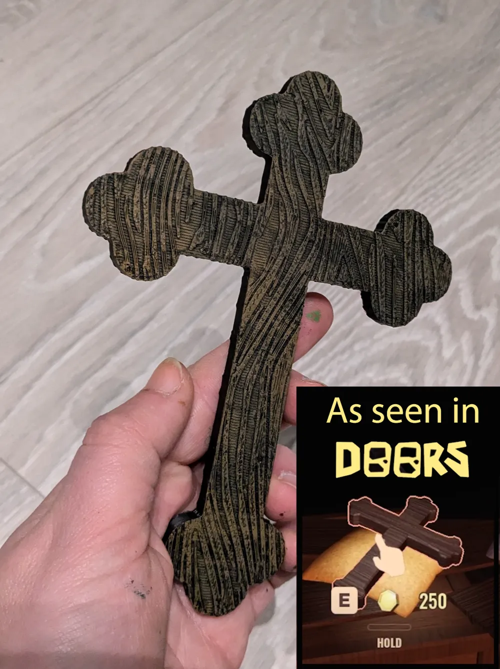 Crucifix based on game Doors (Roblox) by Together 3D MakerWorld ...