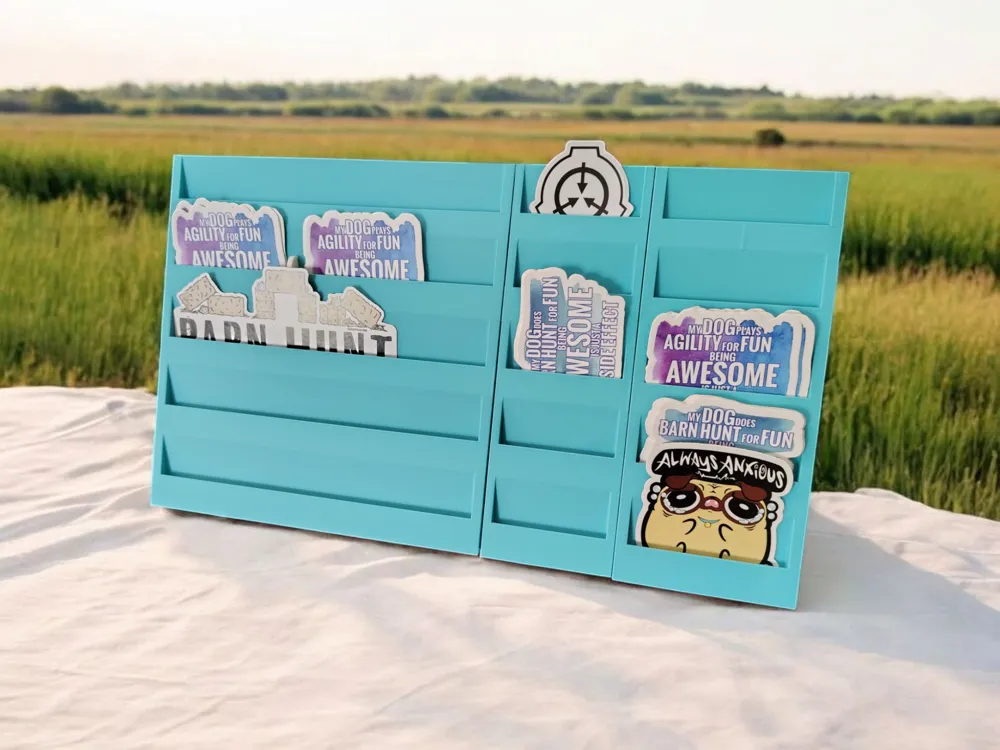 Sticker Display Stand by Squeak MakerWorld: Download Free 3D Models