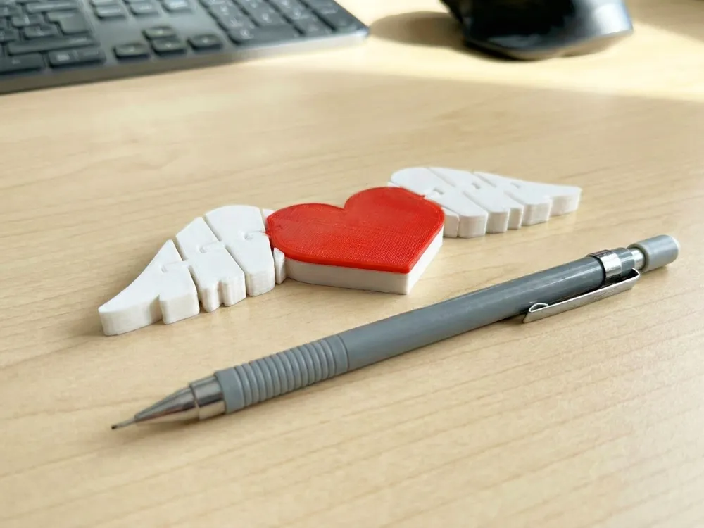 Flappy Heart Articulated Model - Free 3D Print Model - MakerWorld