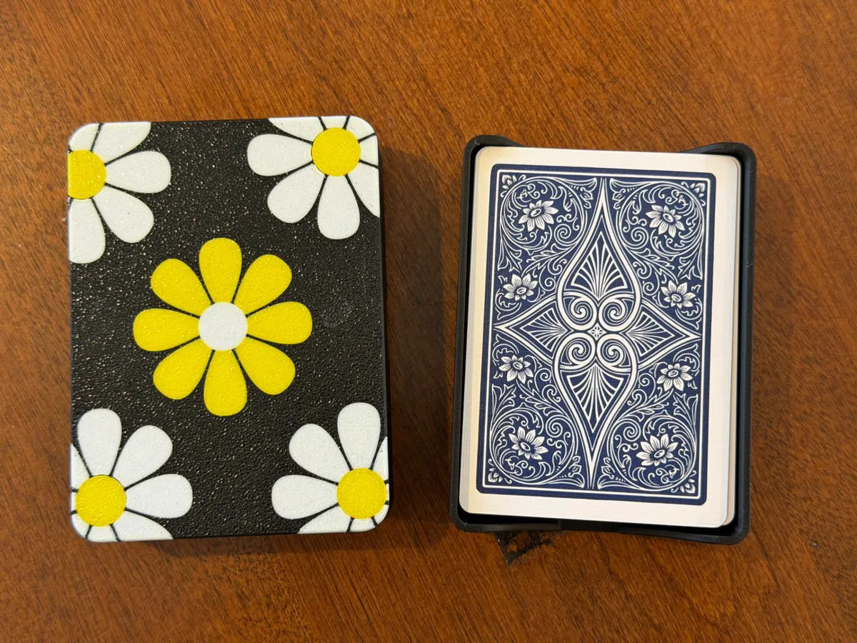 Daisy Playing Cards Box with Lid Colorful - Free 3D Print Model ...