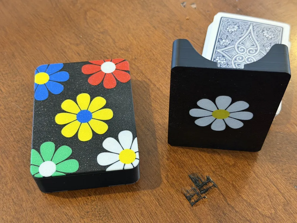 Daisy Playing Cards Box with Lid Colorful - Free 3D Print Model ...