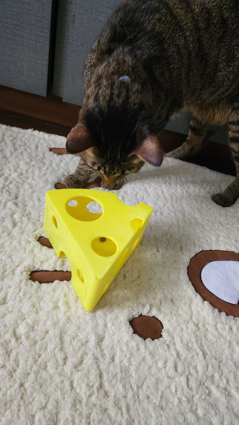 The Big Cheese - Cat Treat Toy by marcusmxk - MakerWorld