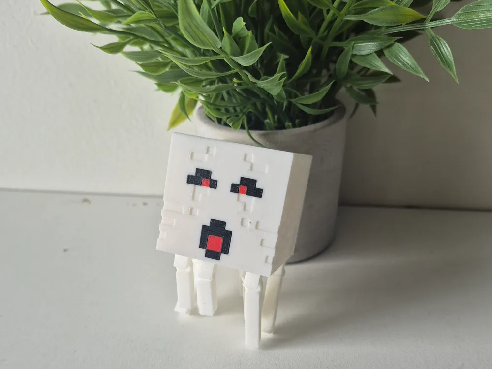 Minecraft ghast articulated w/stand - Free 3D Print Model - MakerWorld