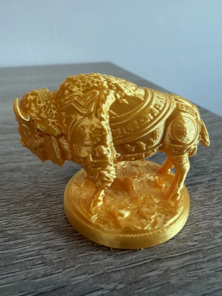 Native American bison statue - Free 3D Print Model - MakerWorld