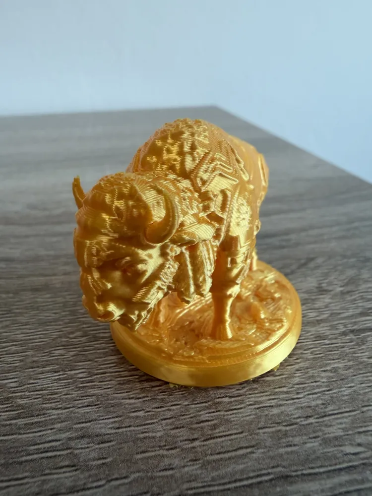 Native American bison statue - Free 3D Print Model - MakerWorld